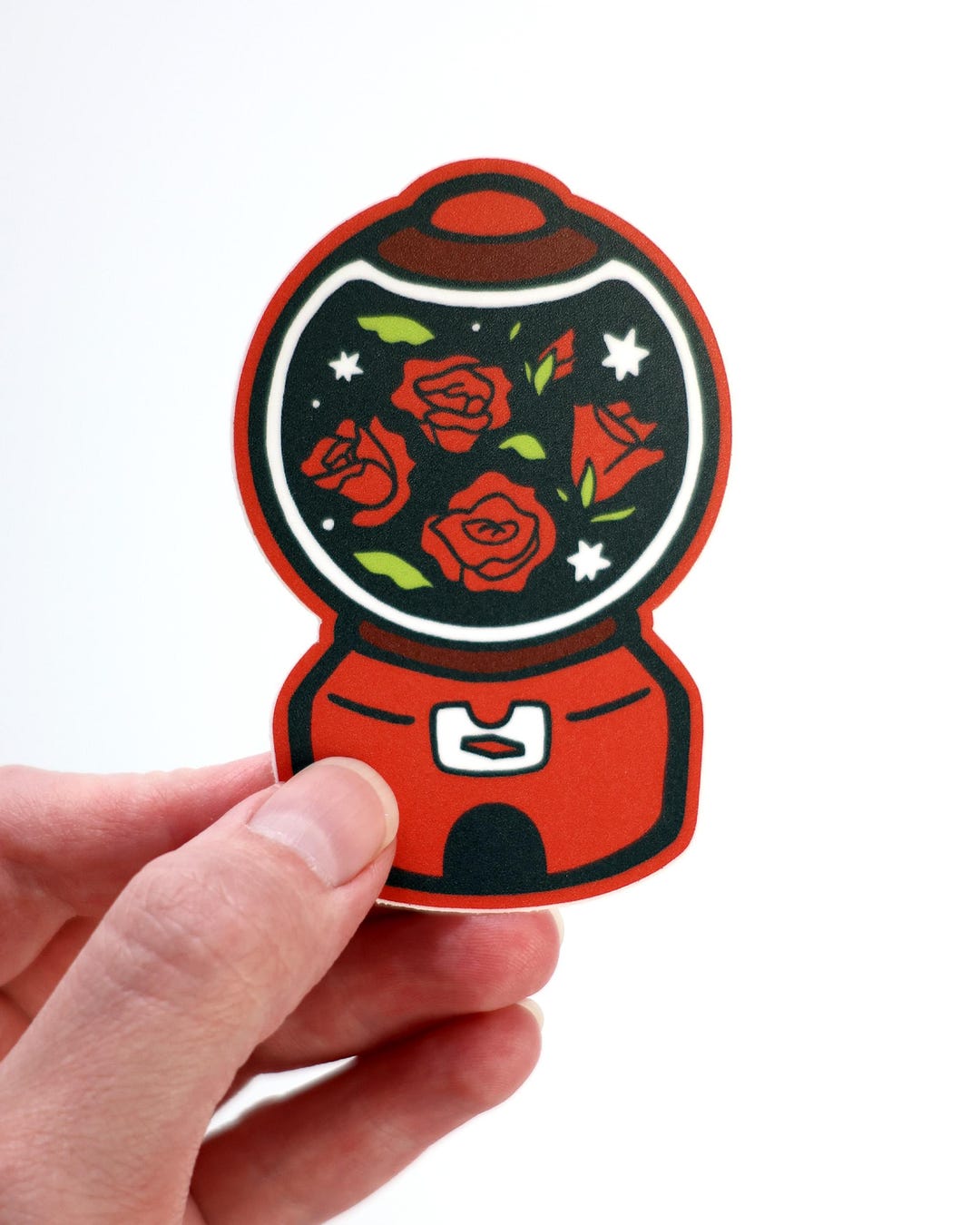 Rose Sticker Vinyl Sticker | Gumball Machine, Matte, Laptop, Phone ...