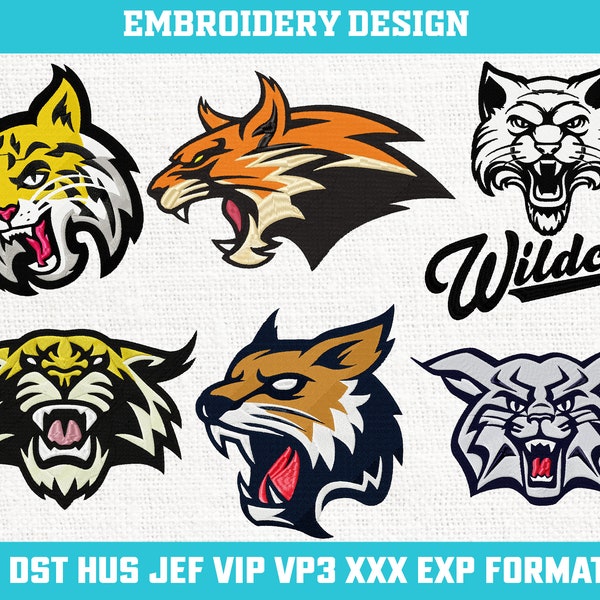 Wildcat Embroidery Design - Etsy