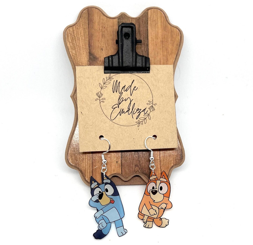 Blue Dog Show Inspired Dangle Earrings / Bluey Jewelry / Bingo and ...