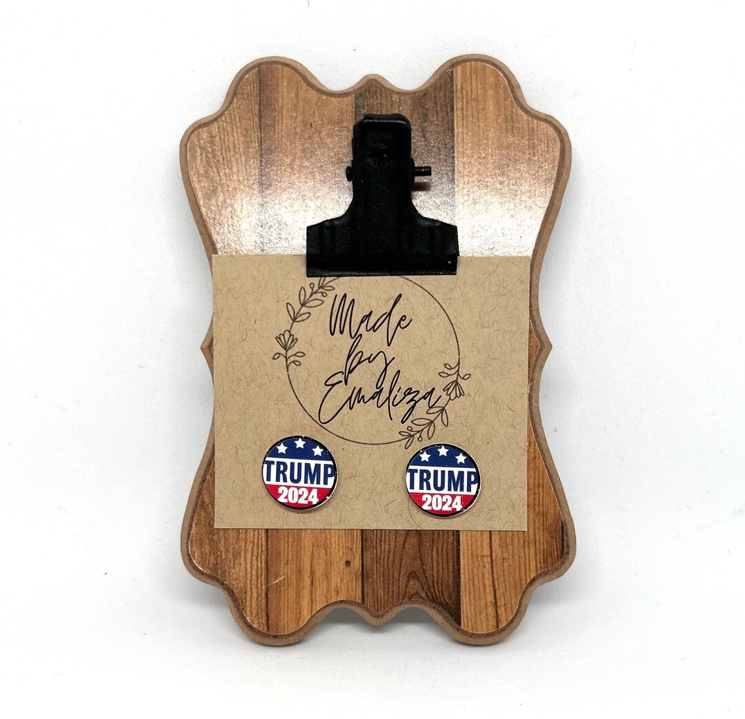 Trump 2024 Stud Earrings / Presidential Election / Voter Earrings ...