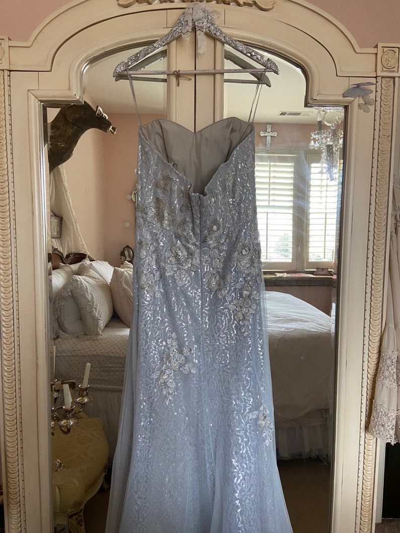 Vintage Designer Blue Wedding Gown - Etsy