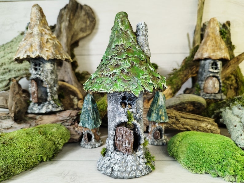 Gnome Fairy House, Magical Fairy House,forest Fairy House,witch House,mushroom Fairy House,night ...
