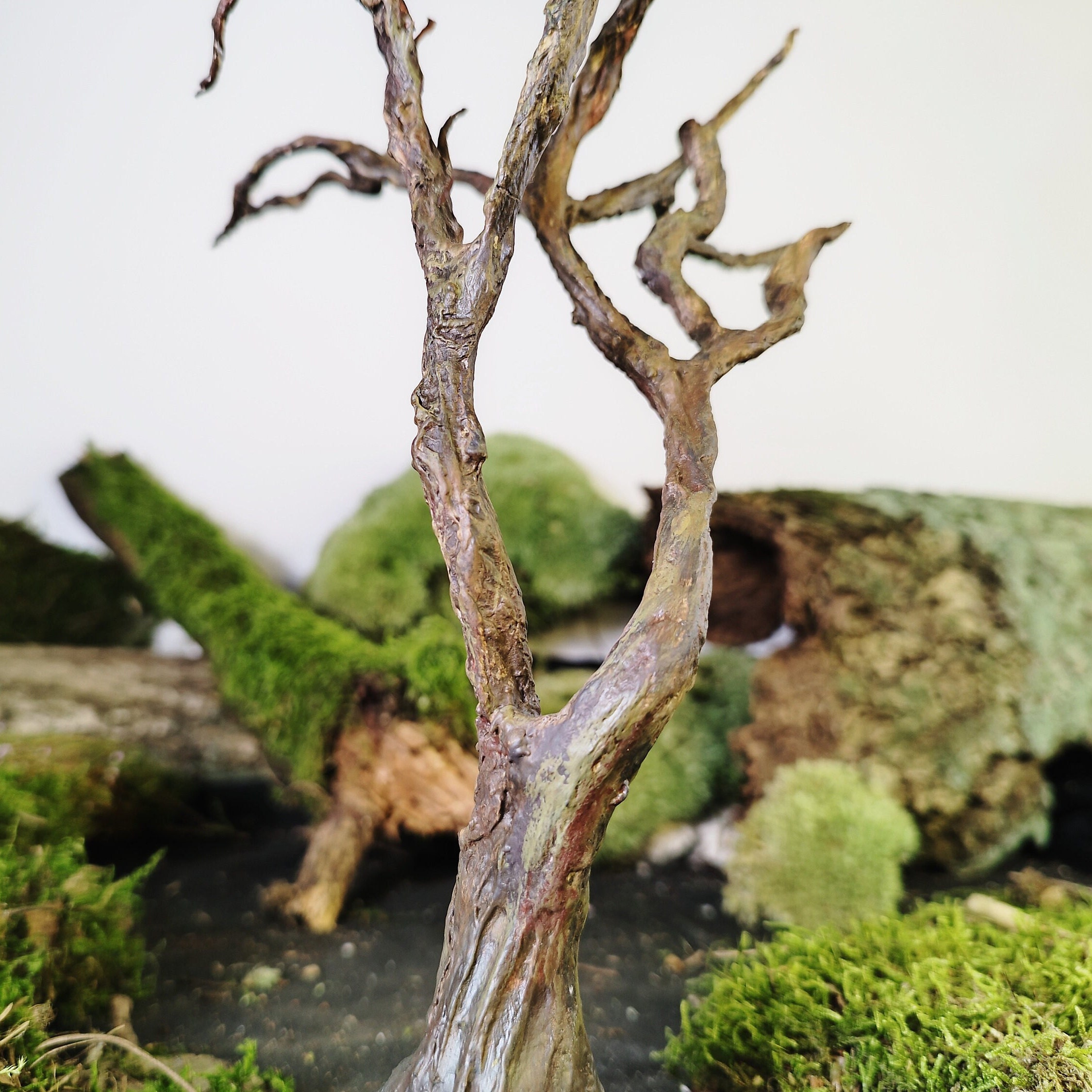 Tree Art Statue,handmade Paper Clay Tree,decorative Tree,winter Tree ...