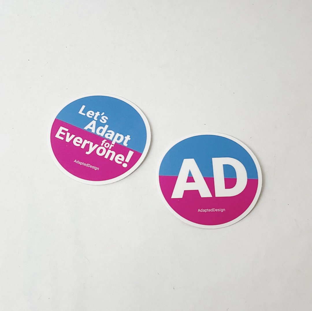 Adapted Design Sticker Set of 2 - Etsy