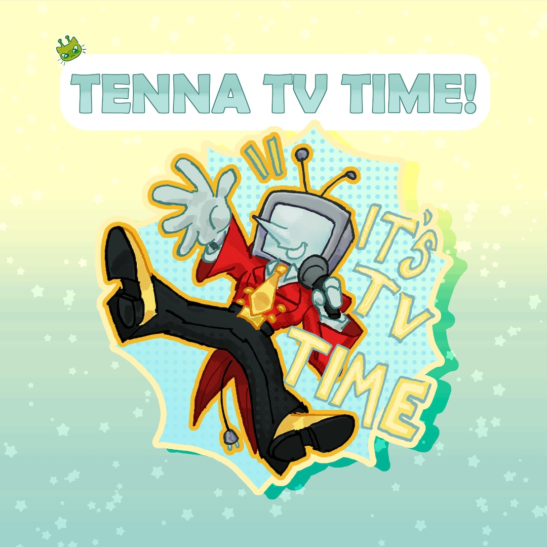 Tenna "it's TV Time" Sticker - Etsy