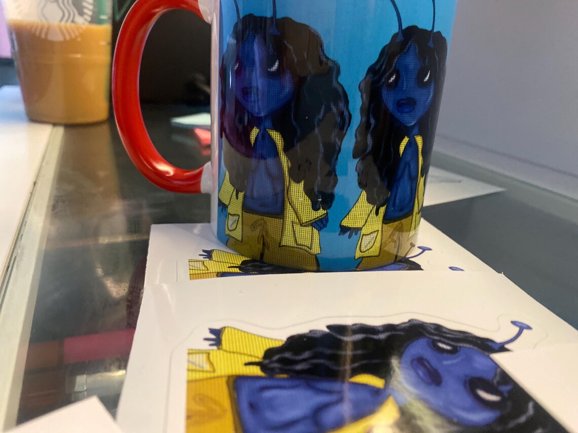 SZA Lana Alien Fan Art Kiss-cut Stickers - Perfect for Decor, Gifts ...