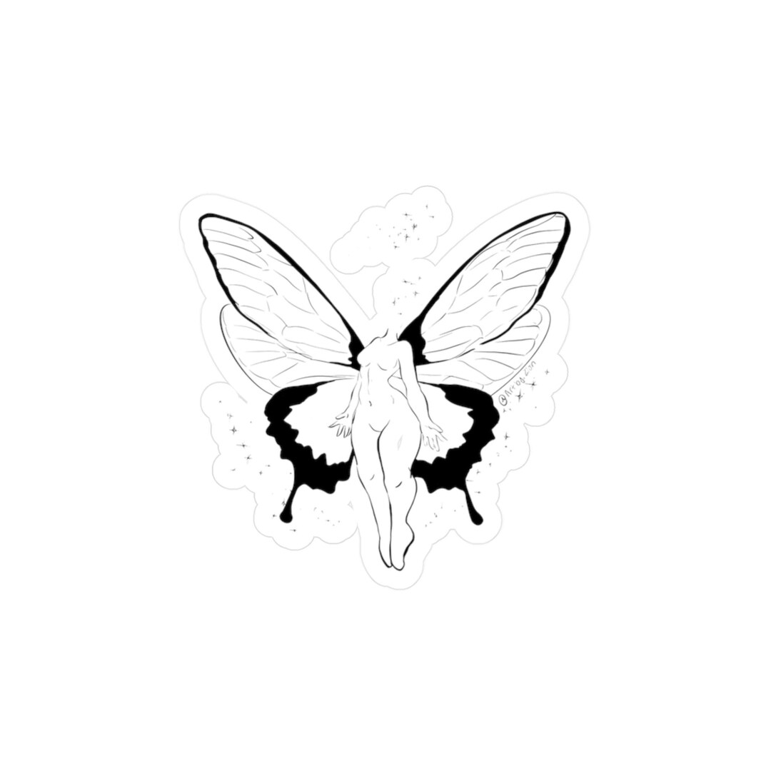 Boho Fairy Moth Kiss-cut Vinyl Decals Nature Lovers Stickers, Wall ...