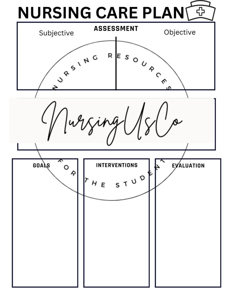 Simple Nursing Care Plan Template - ADPIE Editable Printable PDF - Etsy
