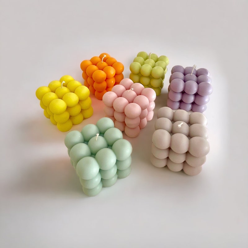 Bubble Cube Candle - Etsy