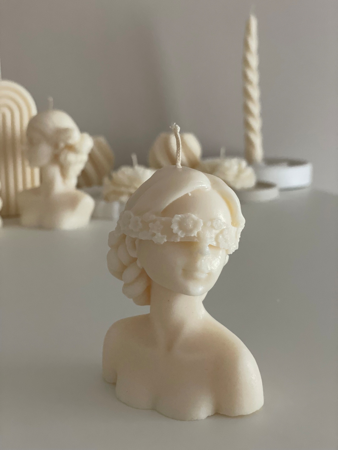 Flower Girl Candle With Closed Eyes| Female Body Candle | Aesthetic ...