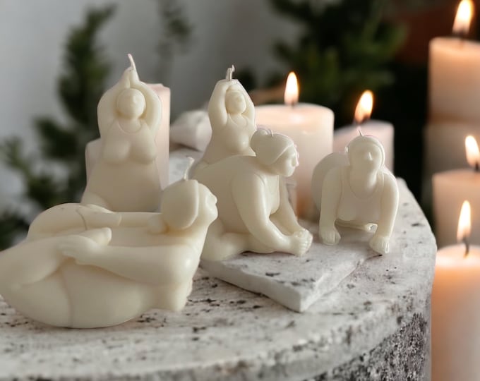 Body Candle / Curvy Full Figure Woman Body Candle / Set of 3 / Fat ...