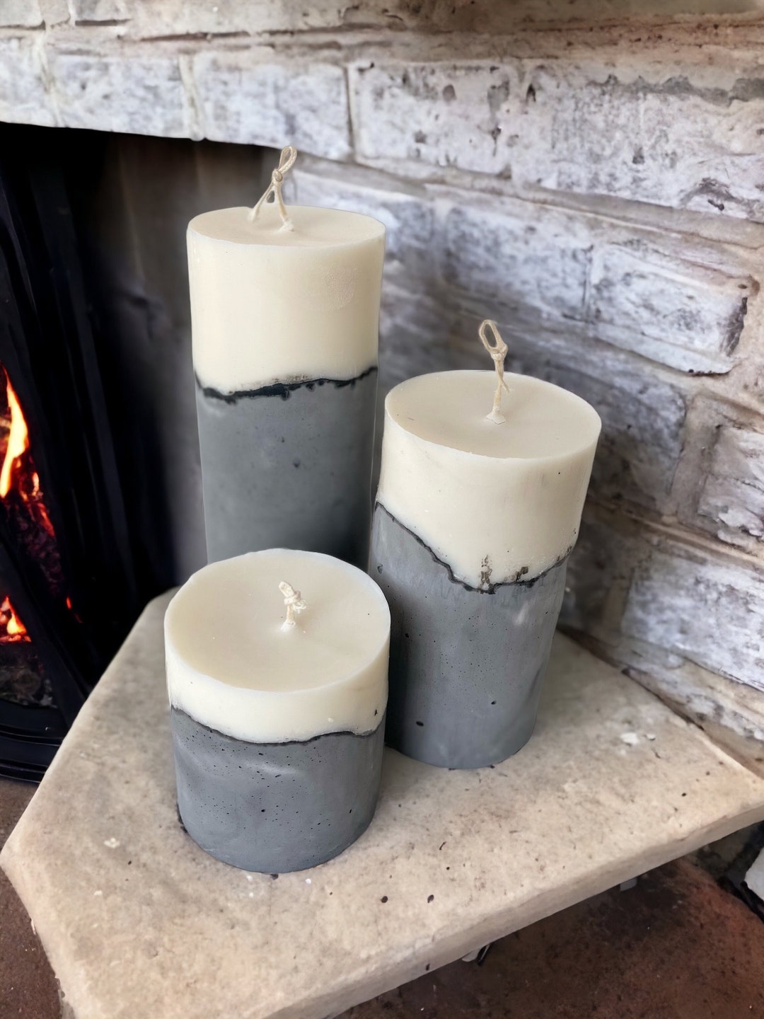 Modern Concrete Candles - Handmade Home Decor - Etsy
