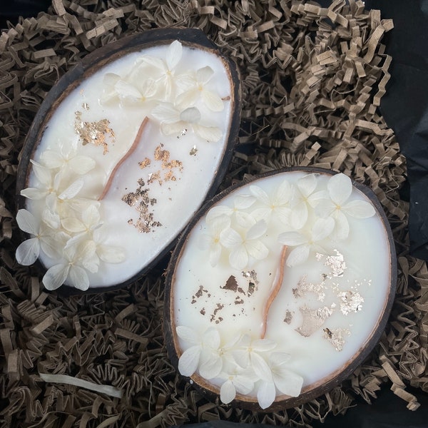 Coconut Shell Candles - Etsy