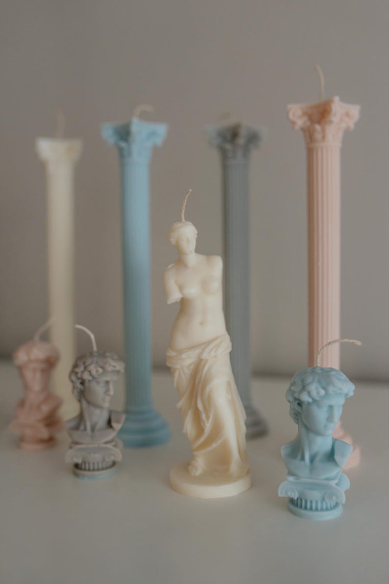 Aesthetic Greece Goddess Statue Candles Home Decor Pillar Soy Candles ...