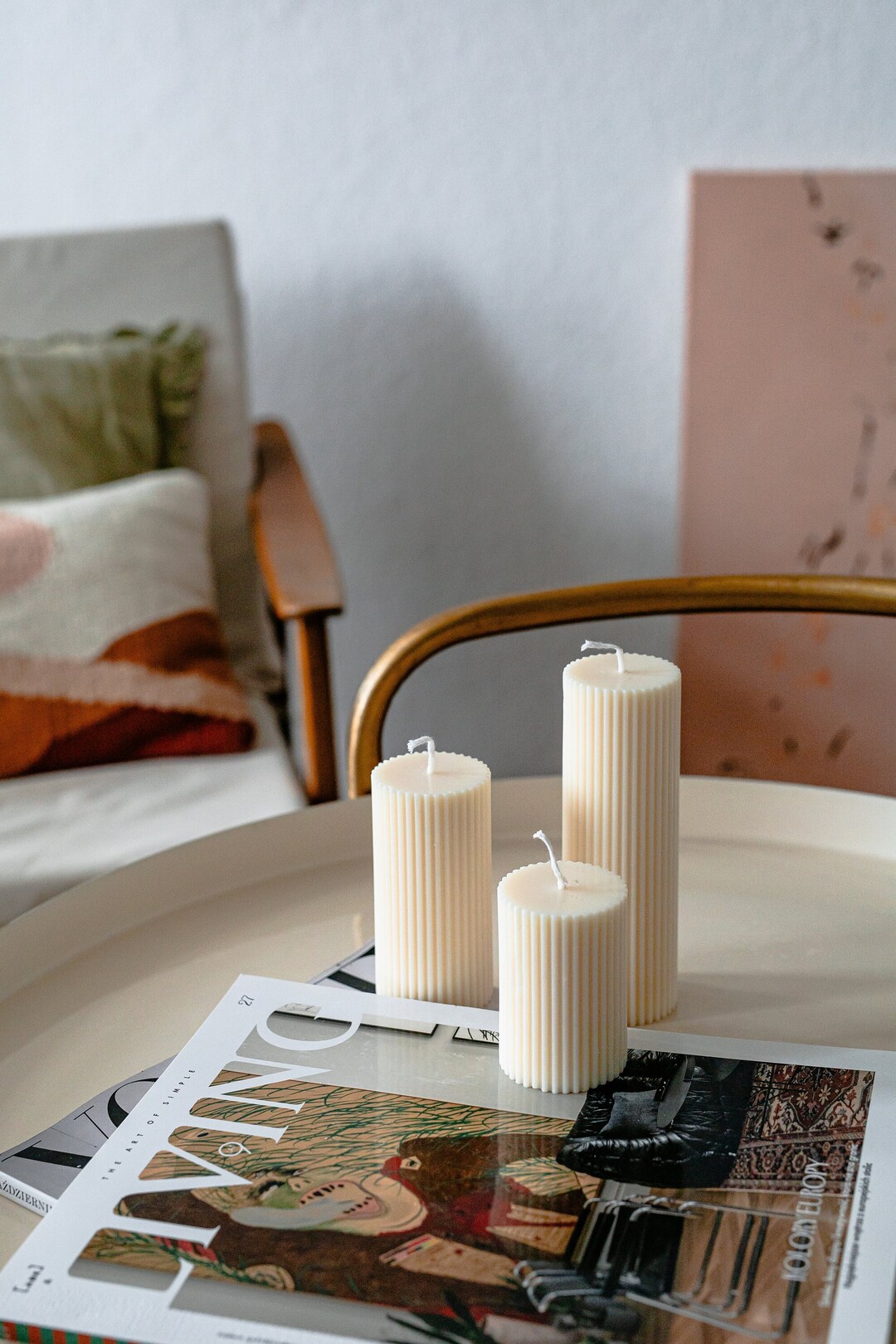 Pillar Candles | Ribbed Pillar Soy Candles | Decorative Candles ...