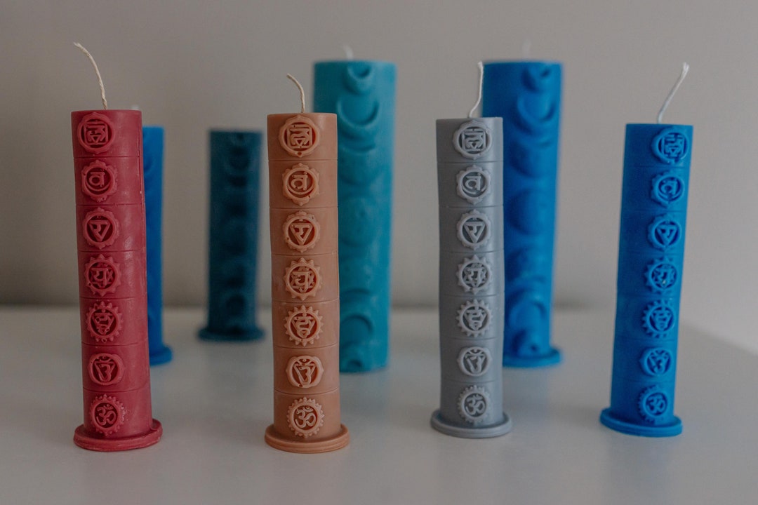 Chakra Cylinder 14 Inversion (1-7) Tall Pillar Candles Magic Intention ...