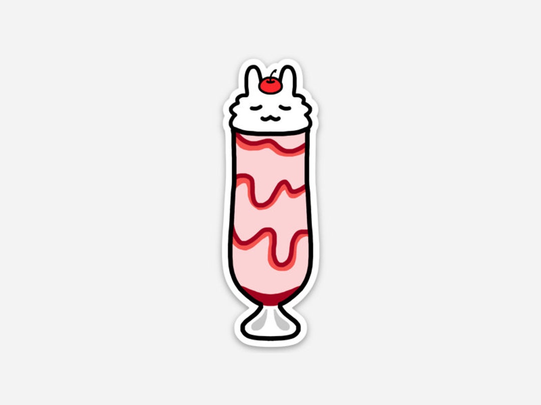 Bunny Milkshake Sticker - Etsy