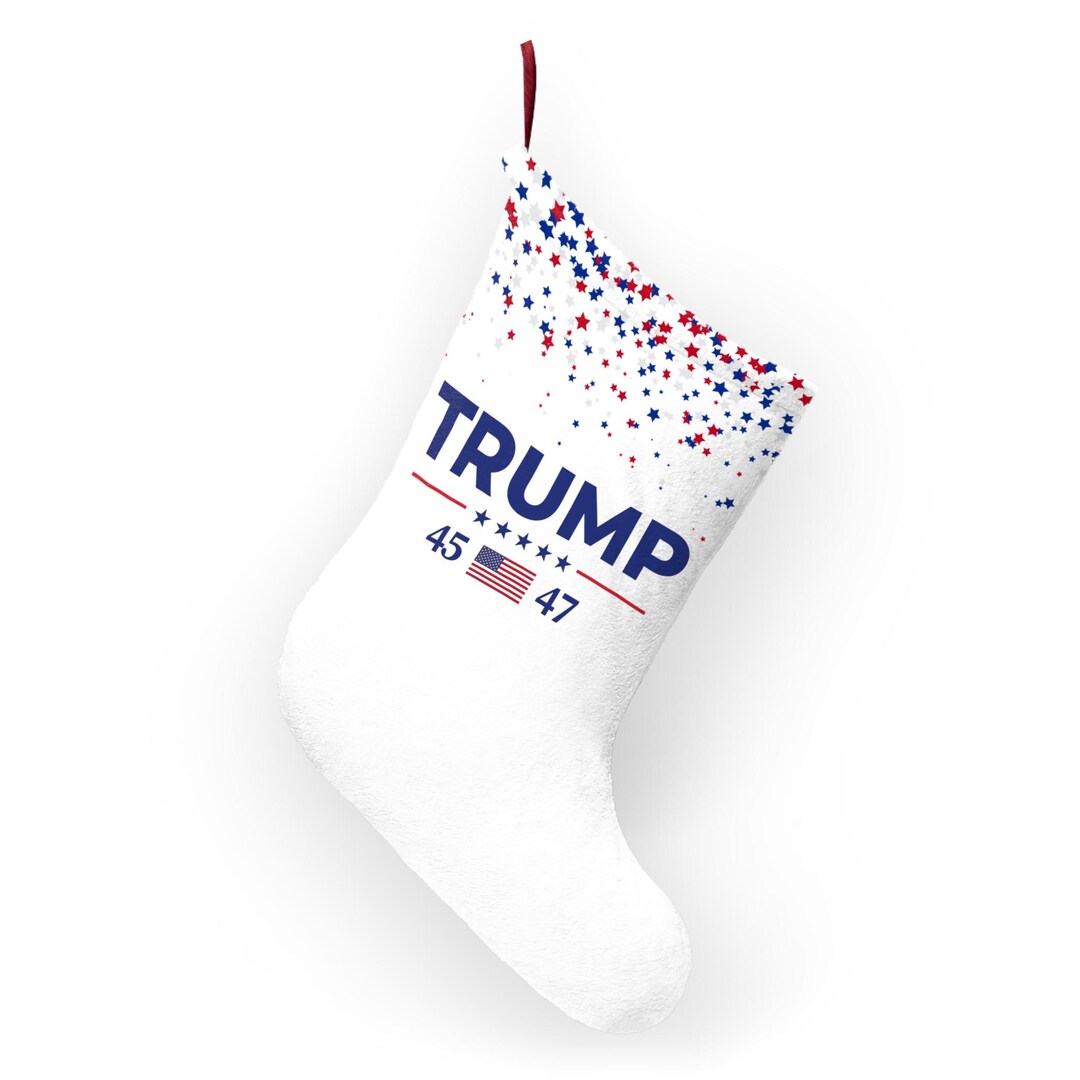 Trump 45 47 MAGA Custom Patriotic Christmas Stocking Republican Holiday ...