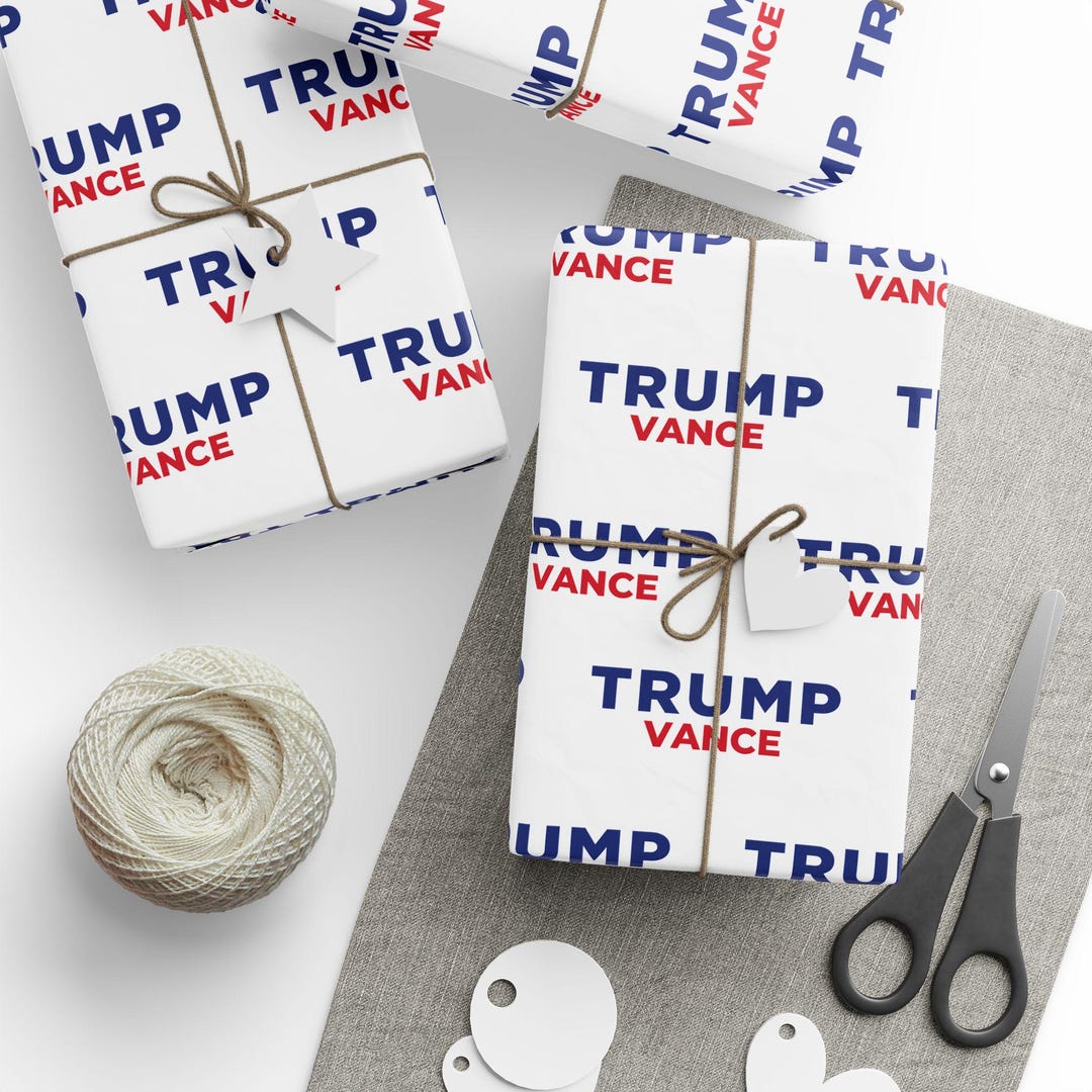 Trump Vance Christmas Wrapping Paper USA Trump Holiday Gift Wrap - Etsy