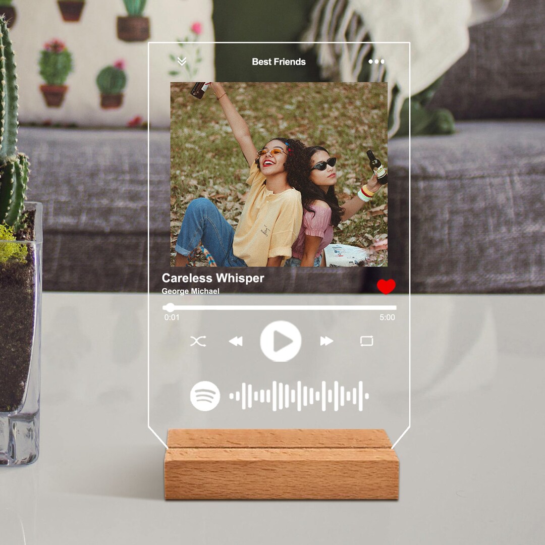 Personalized Song Acrylic Plaque: Custom Music Photo Frame - Etsy