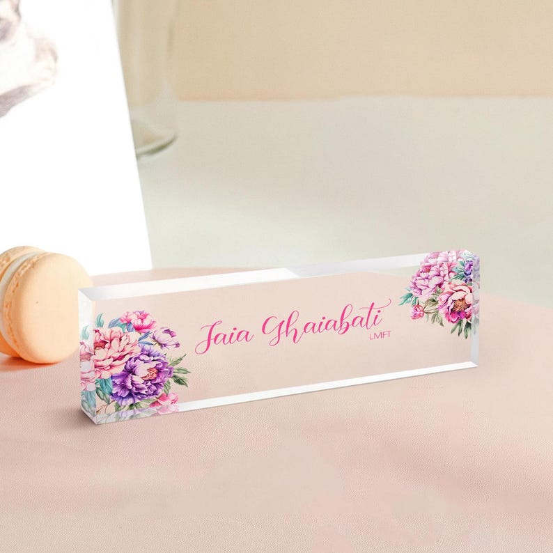 Personalized Acrylic Name Plate for Desk,custom Name Sign,name Plate ...