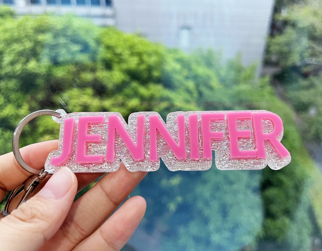 Custom Name Acrylic Keychain Personalized Acrylic Name - Etsy