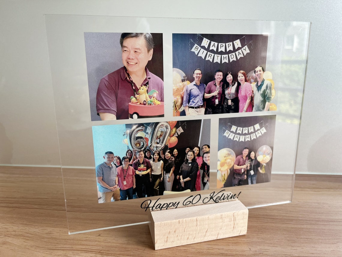 Personalized Photo Plaque With 4 Photos, Custom Photo Acrylic Gift ...