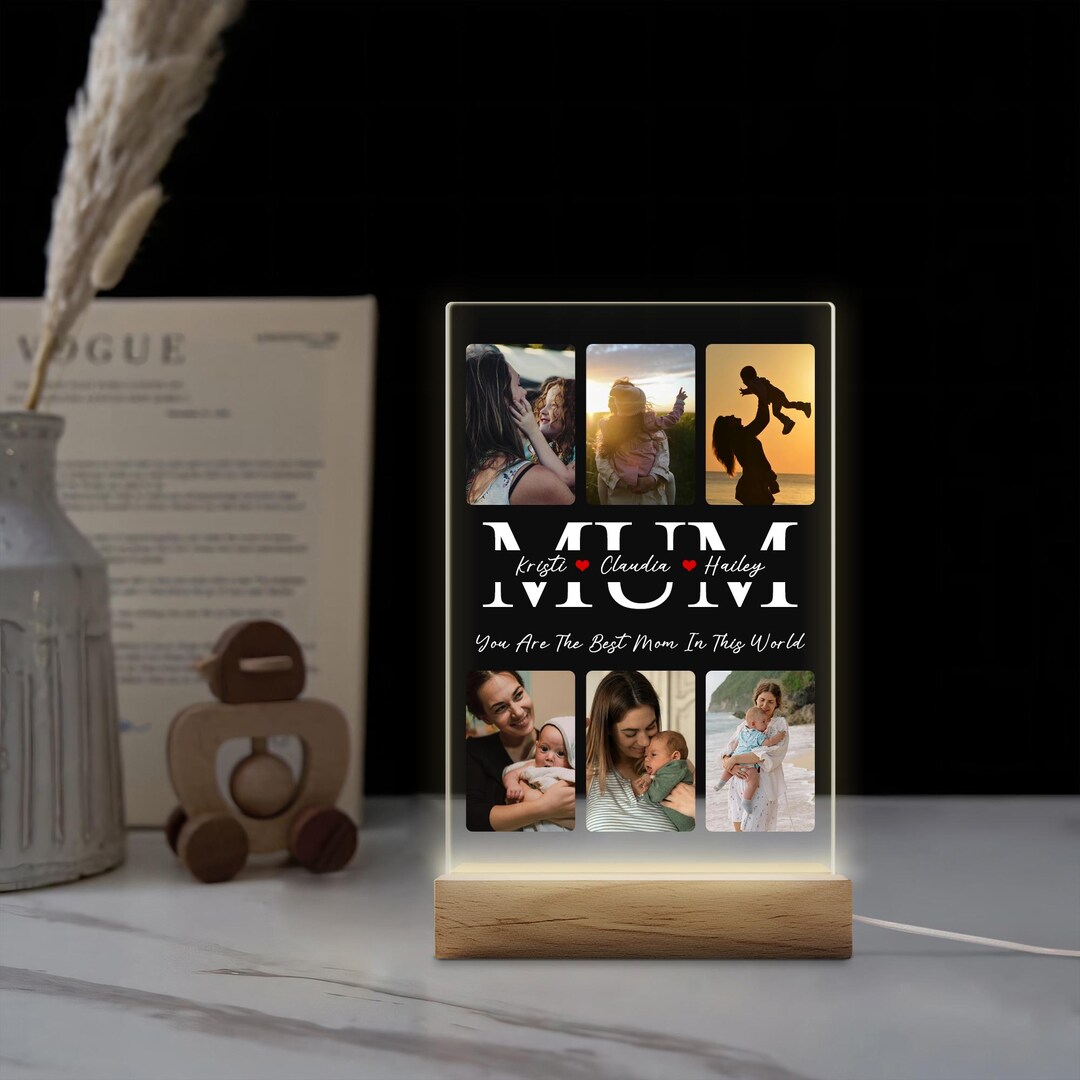 Personalized Photo Night Light, Custom Photo Collage LED Night Light ...