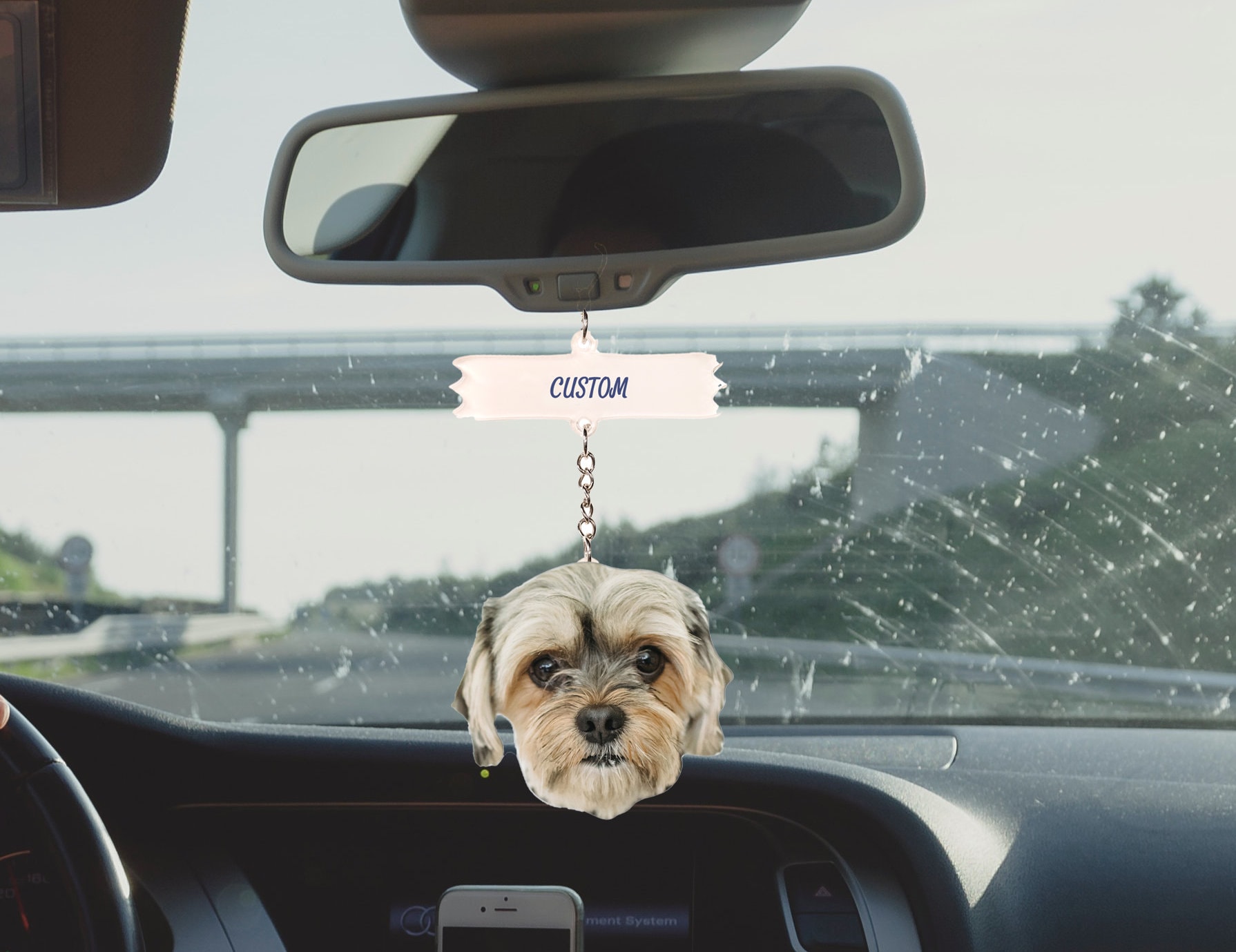 Custom Photo Car Ornament, Custom Hanging Car Hanger,pet Photo Charm ...