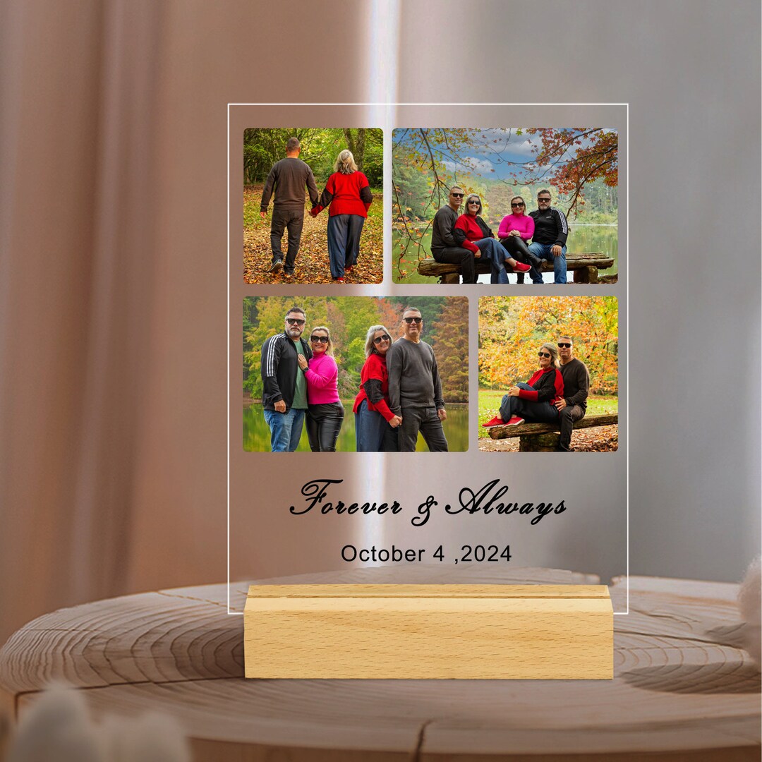 Personalized Photo Plaque With 4 Photos, Custom Photo Acylic Gift ...