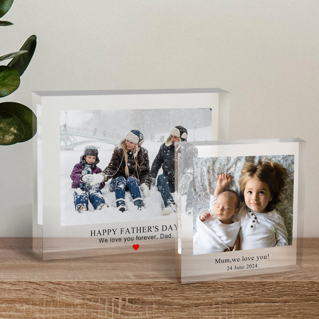 Personalised Photo Acrylic Block, Custom Photo Family Print, Acrylic ...