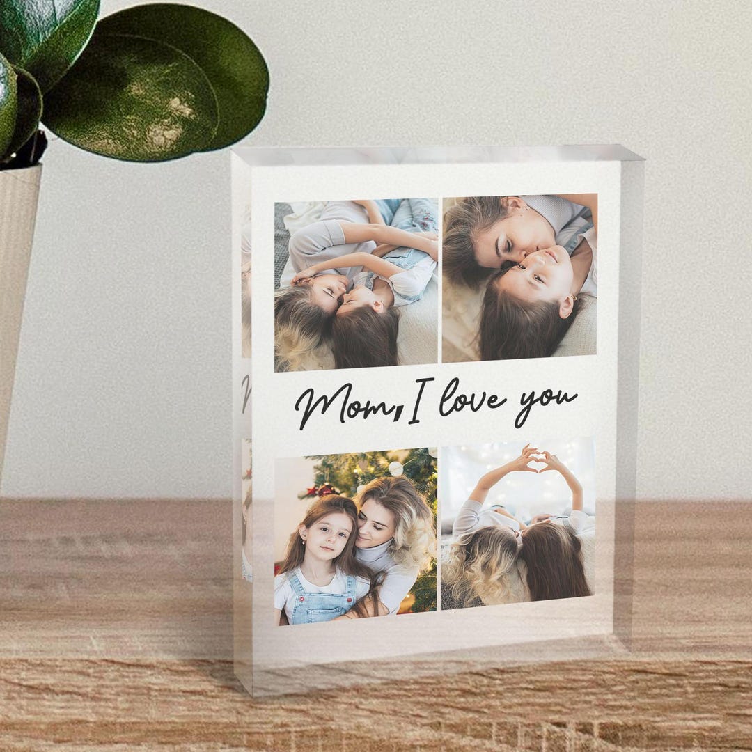Personalized Photo Collage Acrylic Block, Custom Picture Collage Frame ...