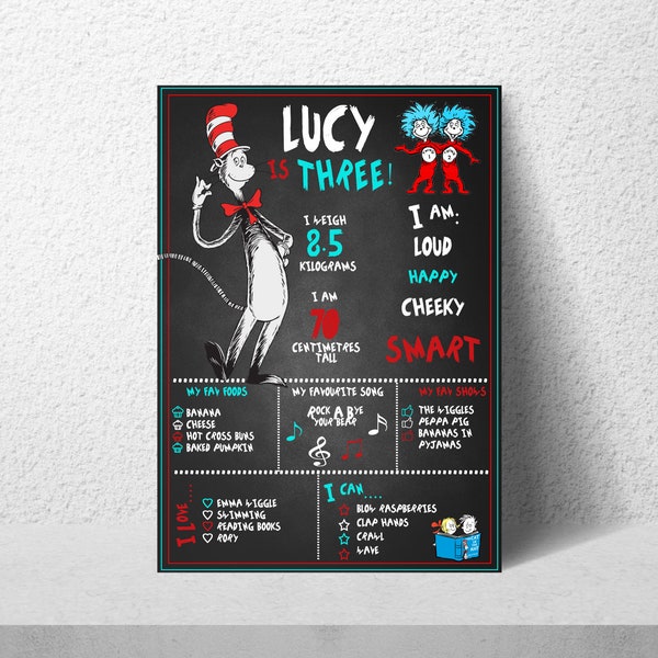 Dr Seuss Poster - Etsy