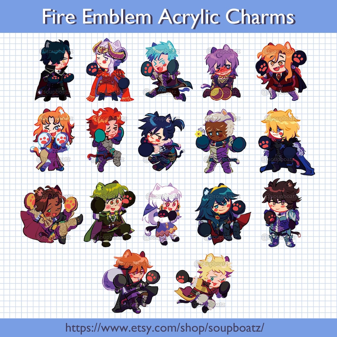 Fire Emblem Acrylic Charms - LAST CHANCE! - Etsy