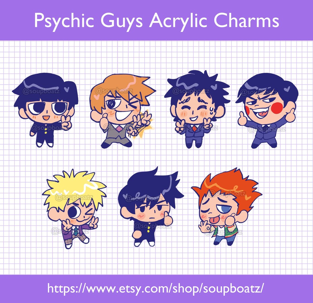 Psychic Guys Acrylic Charms - Etsy