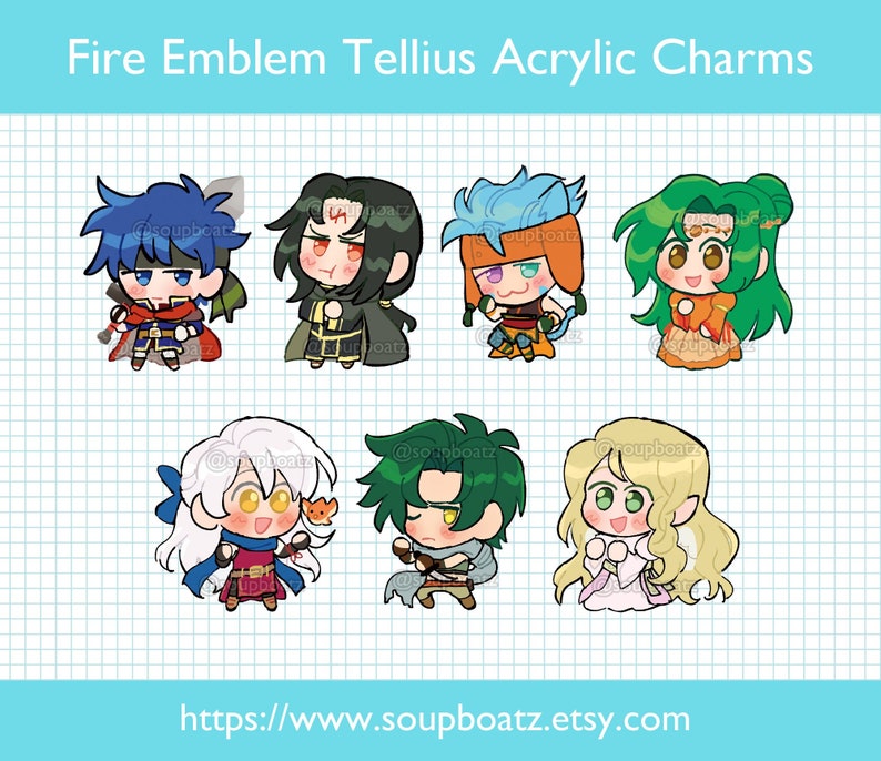 Fire Emblem Tellius Acrylic Charms - Etsy
