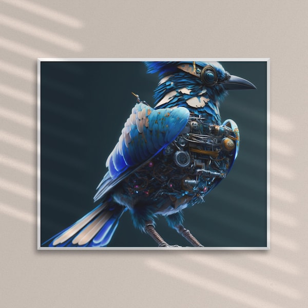 Robot Bird Wall Art - Etsy