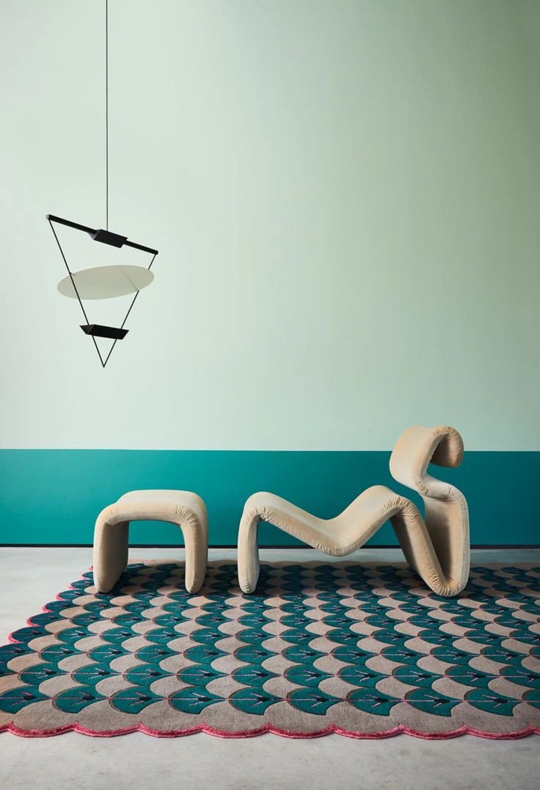 Scalloped Hand Tufted Rug Best for Your Living Area Kitchen Area Rug ...