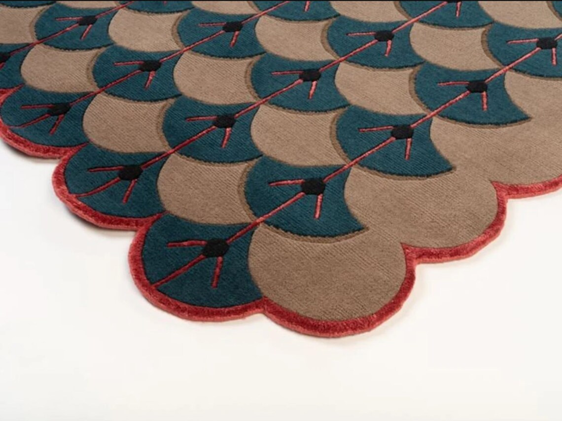 Scalloped Hand Tufted Rug Best for Your Living Area Kitchen Area Rug ...