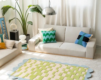 Modern Hand Tufted Rug Best for Your Living Area Kitchen Area Rug ...