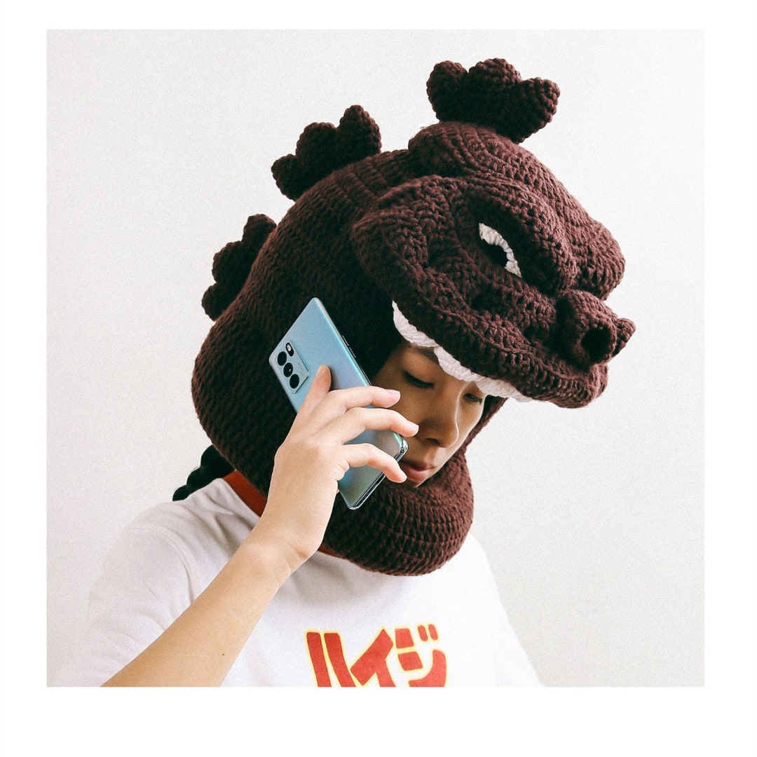 Godzillahood Godzilla Hat Knitted Hat Knitting Hat Patterns Custom Hat ...