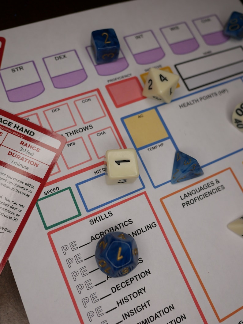 Dnd 101 | Beginner Friendly Character Sheet | Dungeons and Dragons ...