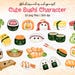 Watercolor Cute Sushi Clipart Set, 20 PNG Files, Digital Download ...