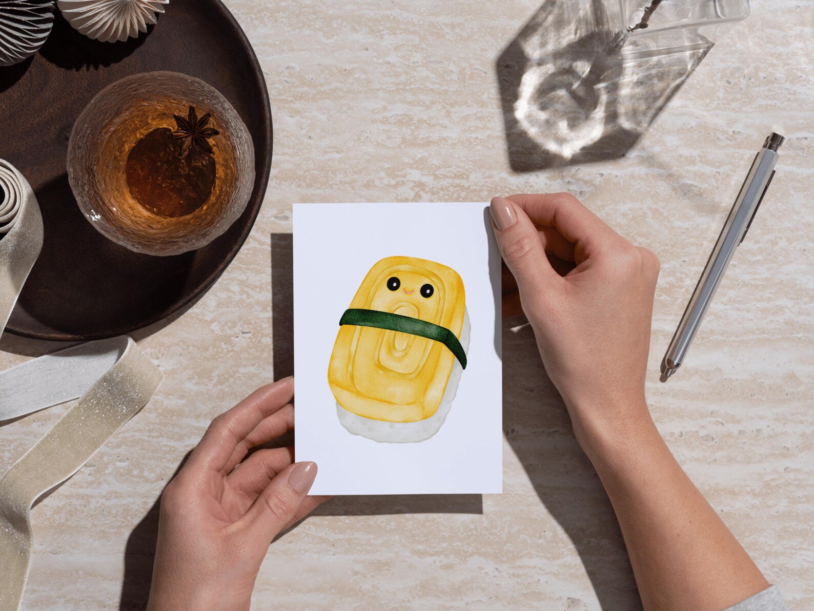 Watercolor Cute Sushi Clipart Set, 20 PNG Files, Digital Download ...