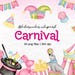 Watercolor Carnival Clipart Set, 30 PNG Files, Digital Download, Circus ...