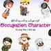 Watercolor Job Clipart PNG Career Characters Bundle Doctor Nurse ...