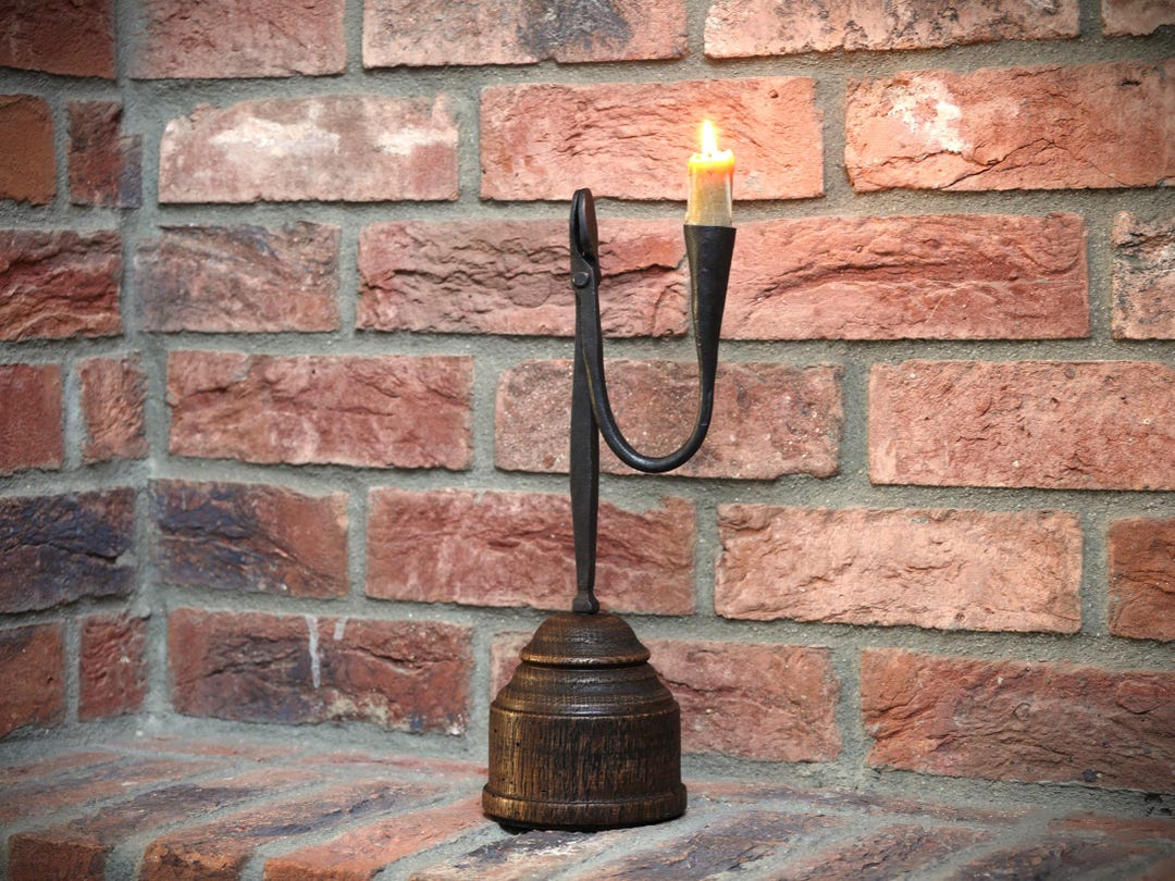Hand Forged Rushlight Candle Holder: Vintage Style Cottage Decor - Etsy