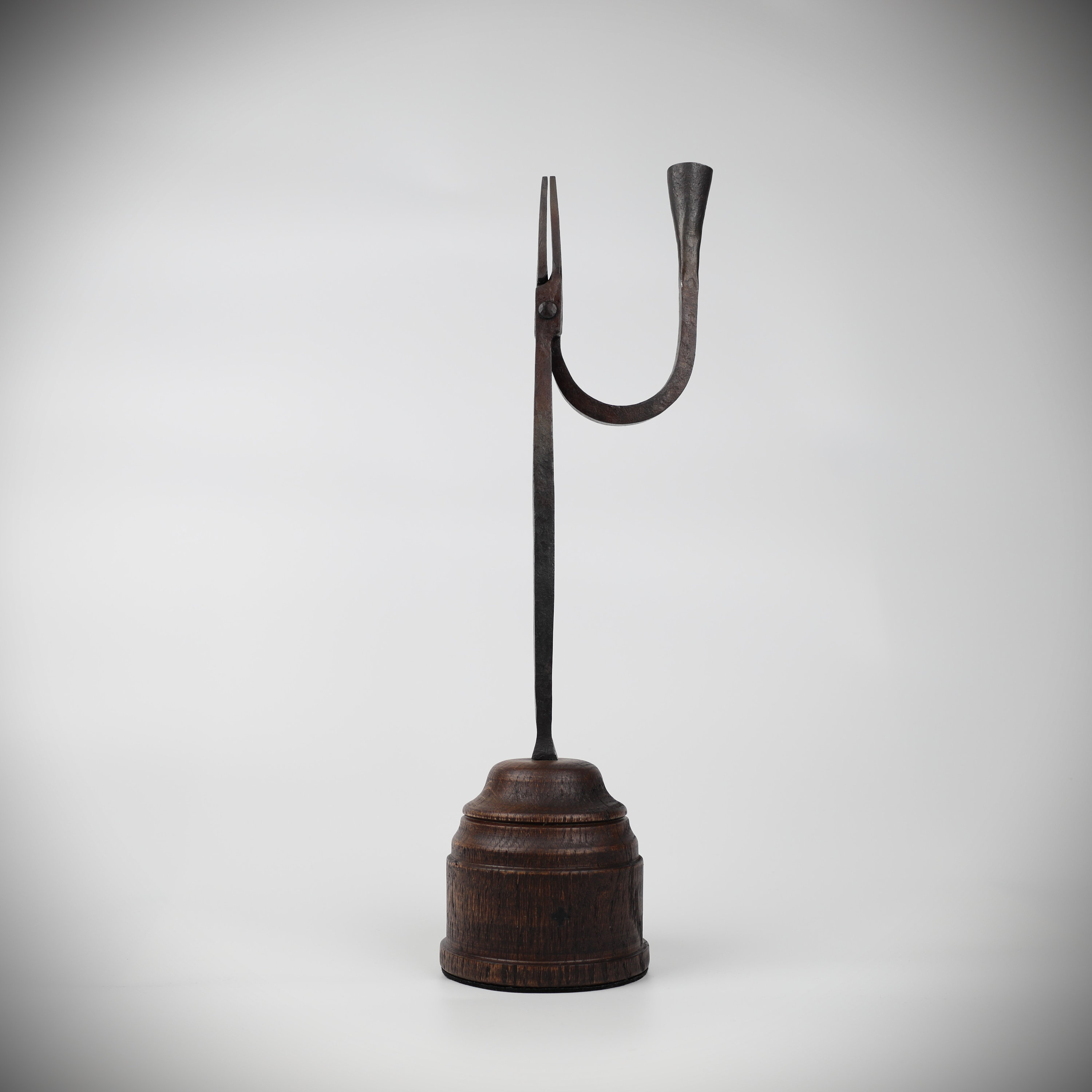 Hand Forged Candlestick Rushlight, Blacksmithed Gift, Medieval Table ...