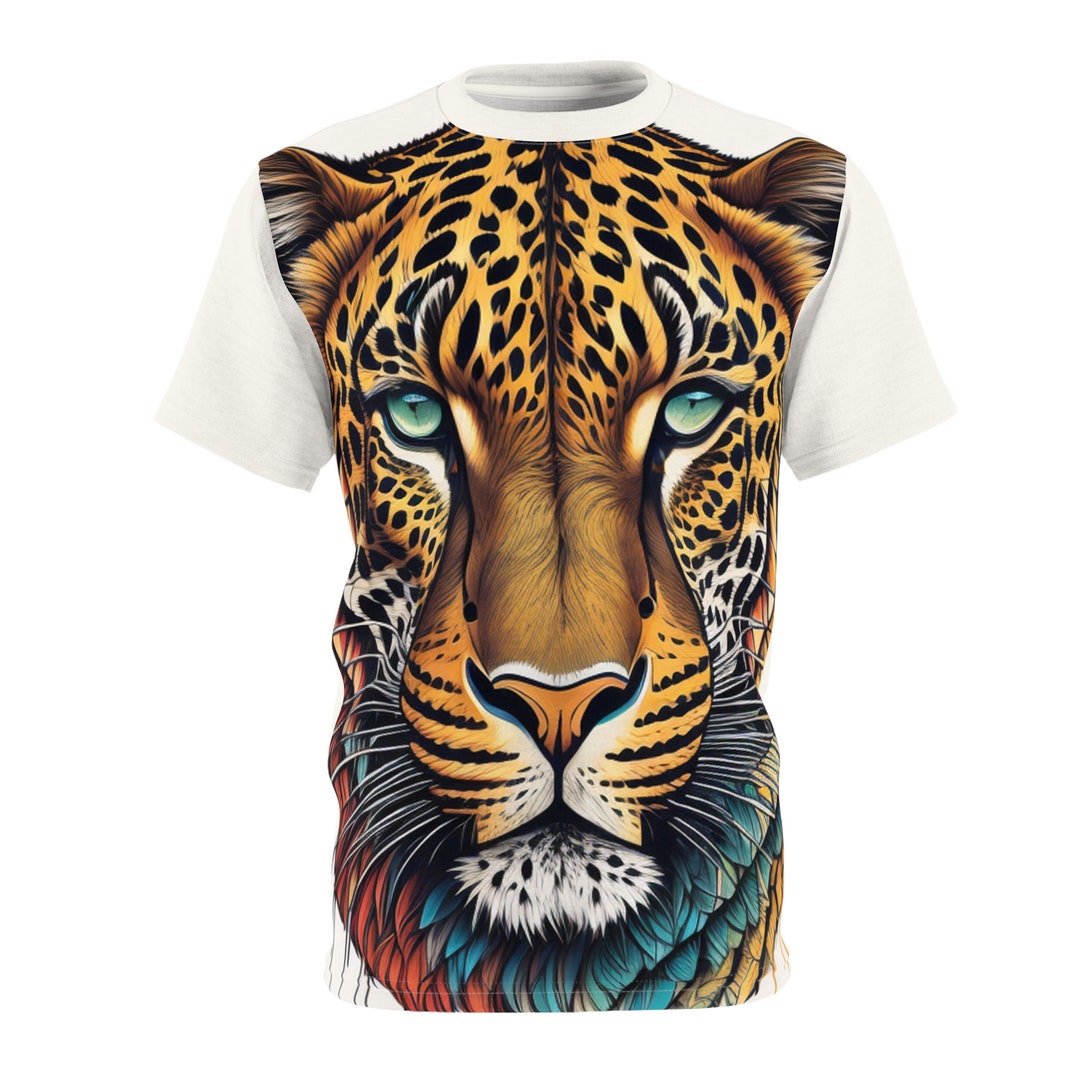 Unisex Leopard Head T-shirt Graphic Print Shirt - Etsy