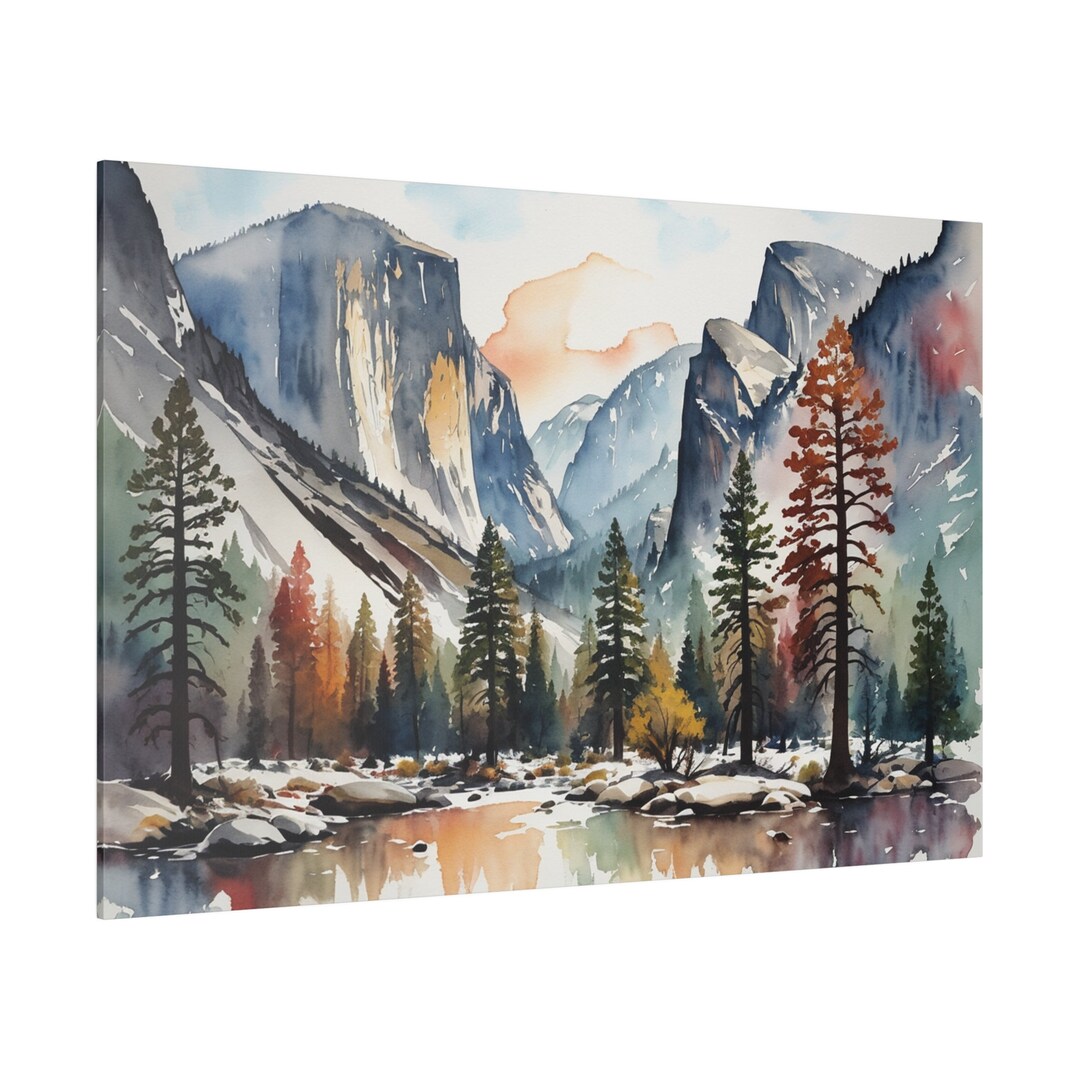 Yosemite National Park Art, Yosemite National Park Painting, Yosemite ...